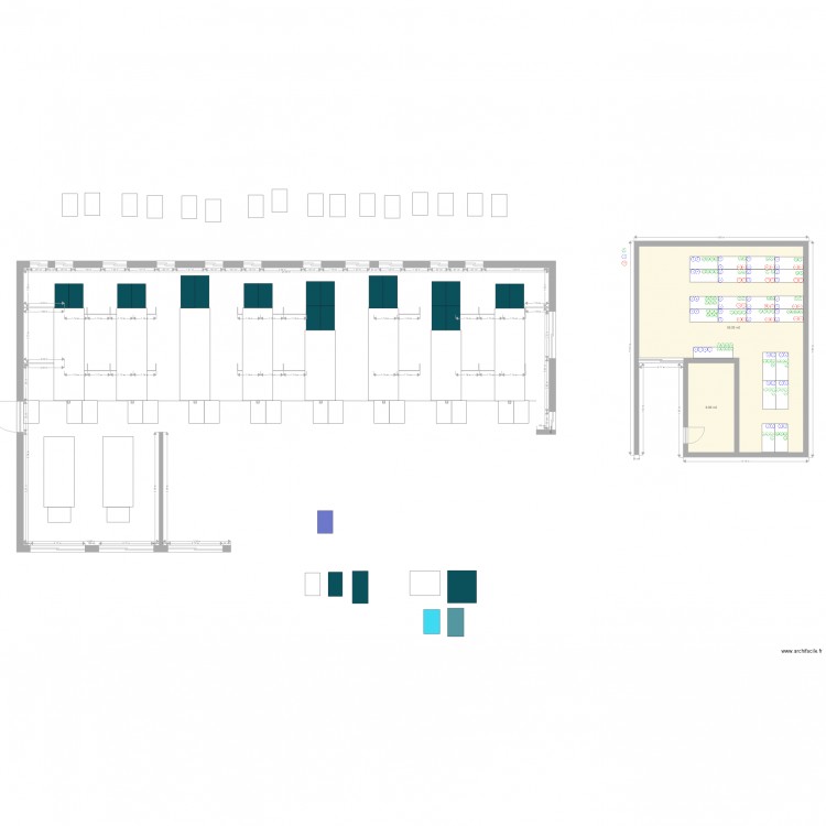 open space Série - Plan dessiné par projet123