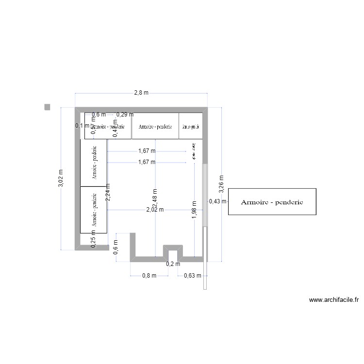 dressing - Plan dessiné par JMIONE