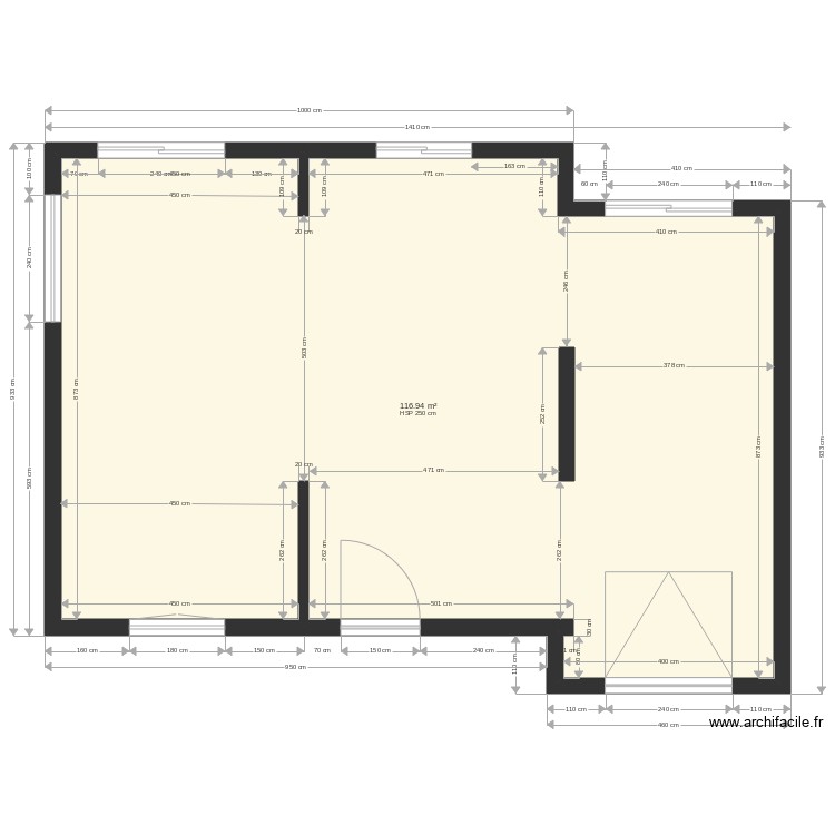 mur 30 cm - Plan dessiné par antoen