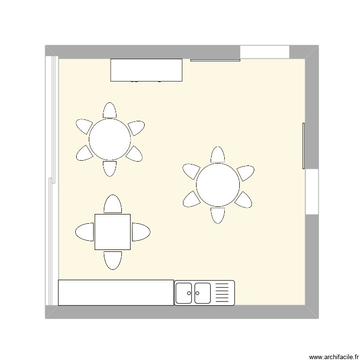 Salle de réfectoire - Plan dessiné par childofgod12