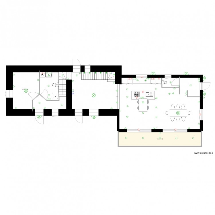 Maison Eclairage - Plan dessiné par Gagthe