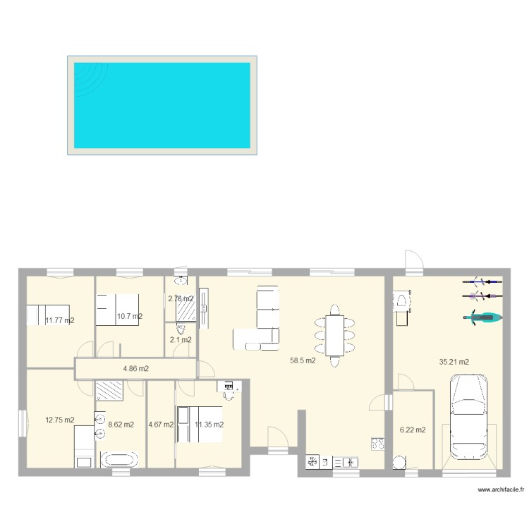 Maison ST Pierre - Plan dessiné par margui