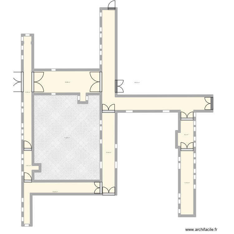 Plan du Batiment - Plan 9 pièces 186 m2 dessiné par JDMM_
