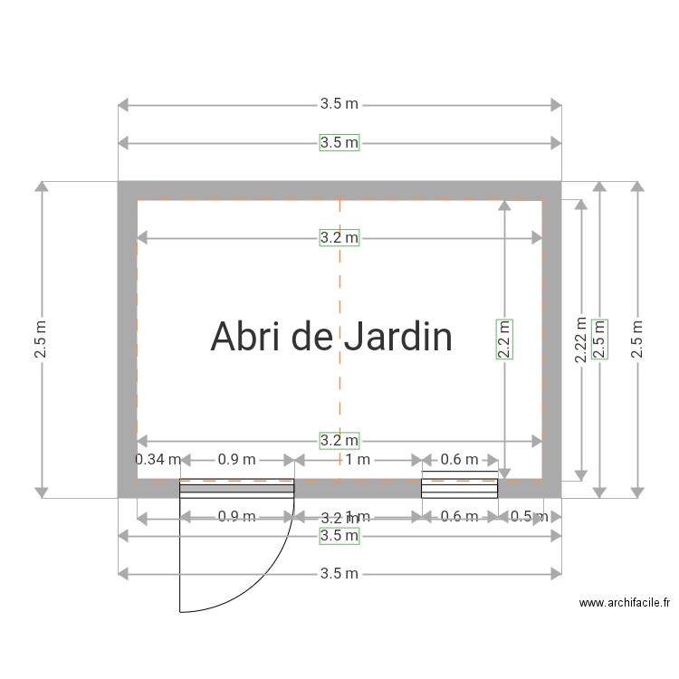 Abri de Jardin - Plan dessiné par Maxime62940