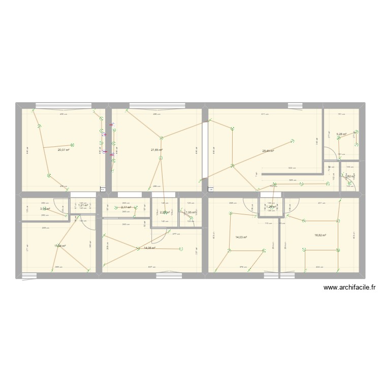 proj bac - Plan 15 pièces 146 m2 dessiné par matteogj