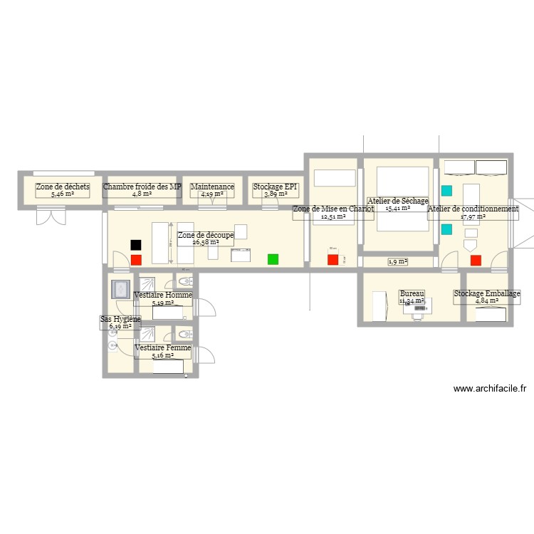 Usine de dimensionnement - Plan dessiné par 12ka