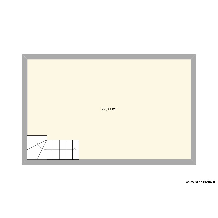 comble - Plan 1 pièce 27 m2 dessiné par bigoude18