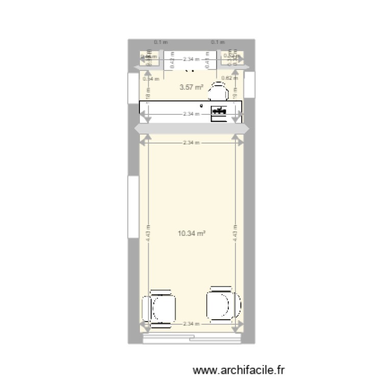 Nlle Reception - Plan dessiné par malet 154