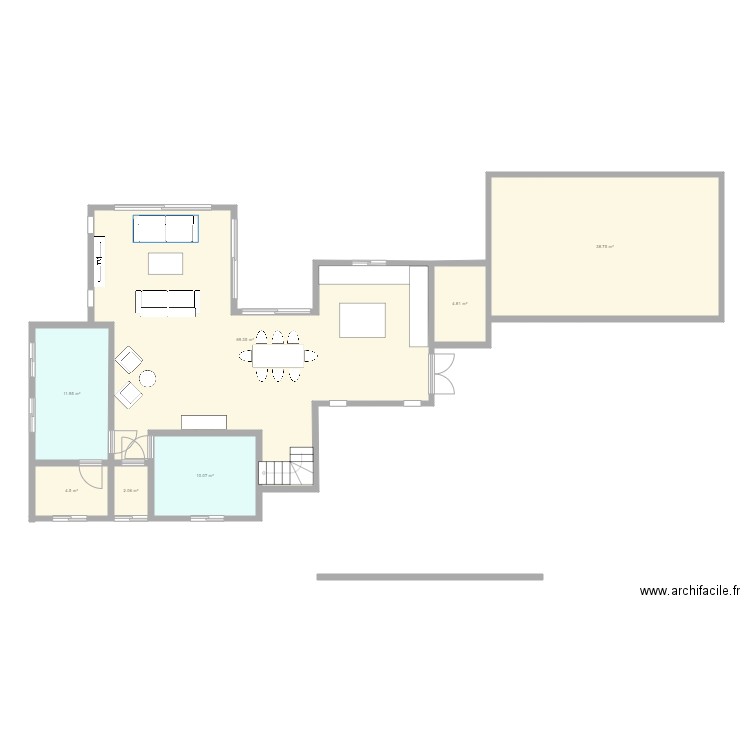 plan2 rdc de 100m2 villa - Plan dessiné par MALAKMYA