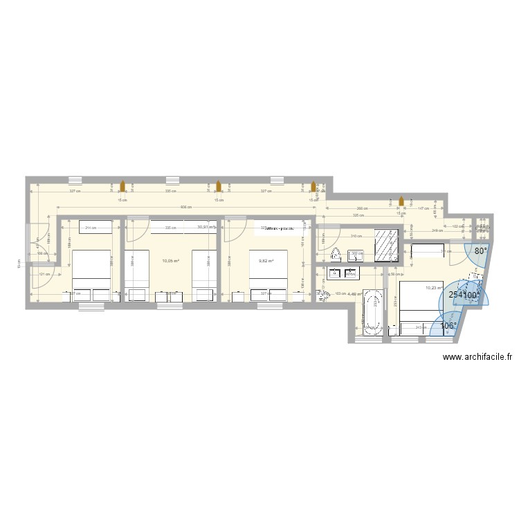 Air BnB - Plan dessiné par Minouchkette