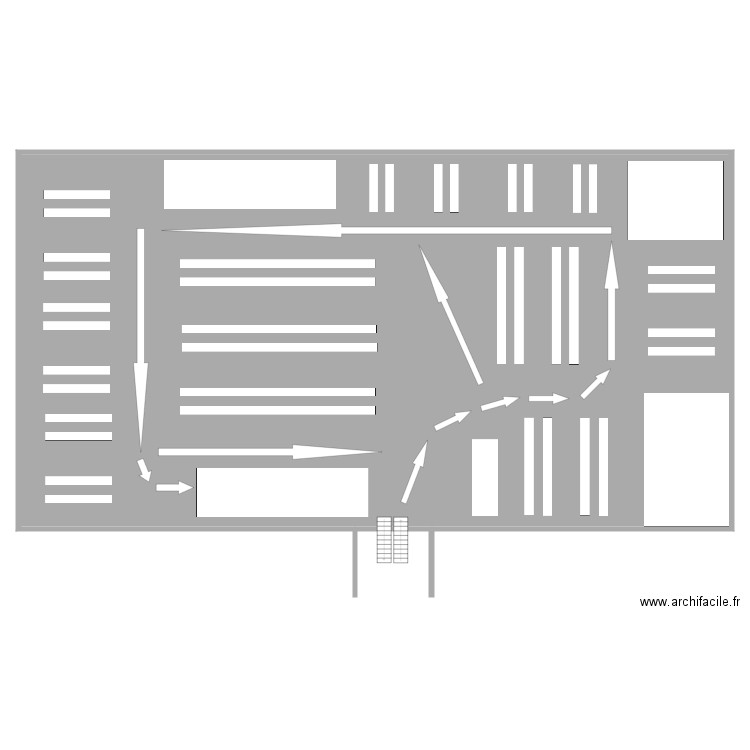 Plan de masse Decathlon - Plan dessiné par hugoburg