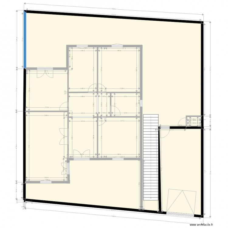 01 Plan du Villa RDC avant transformation - Plan dessiné par Salah Kechiche