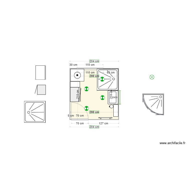 Plan – salle douches – Par Milkac ️ | ArchiFacile