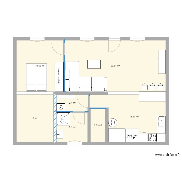 RDC MAISON - Plan dessiné par a...