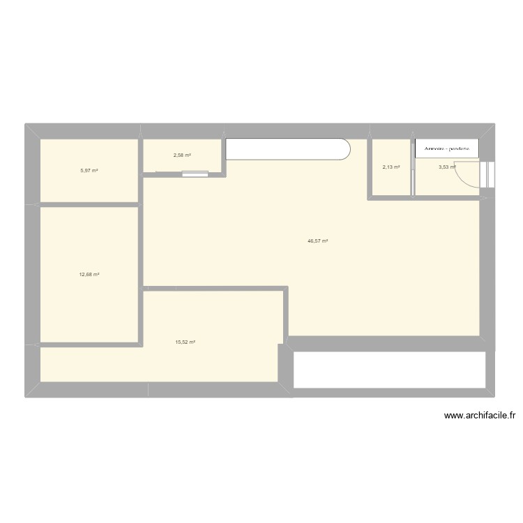 essaie 1 - Plan 7 pièces 89 m2 dessiné par tgr6