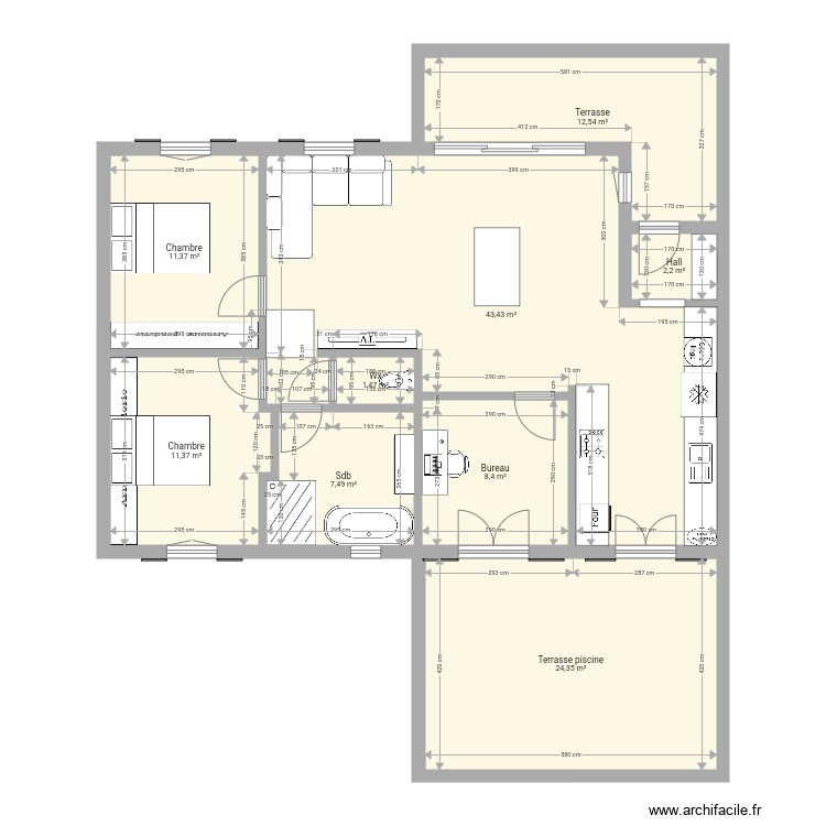 Plan – Maison t4 85m2 – Par Maisonenbois973 ️ | ArchiFacile