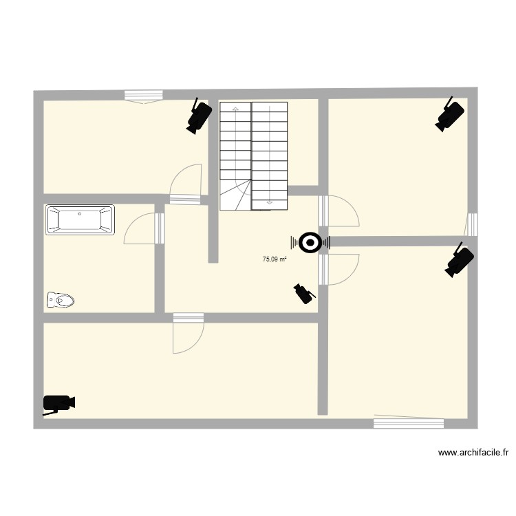 HOME R1 - Plan 2 pièces 83 m2 dessiné par sunshine2008