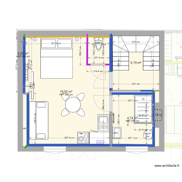 Plan – Projet 46 GAMBETTA V2 – Par MakeRenovEasy ️ | ArchiFacile