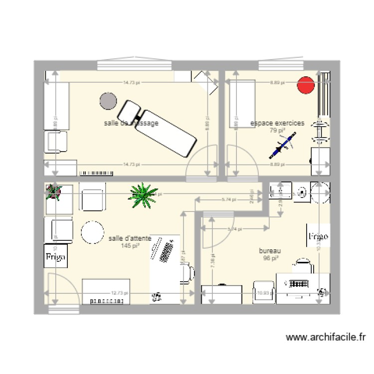clinique - Plan dessiné par tijo