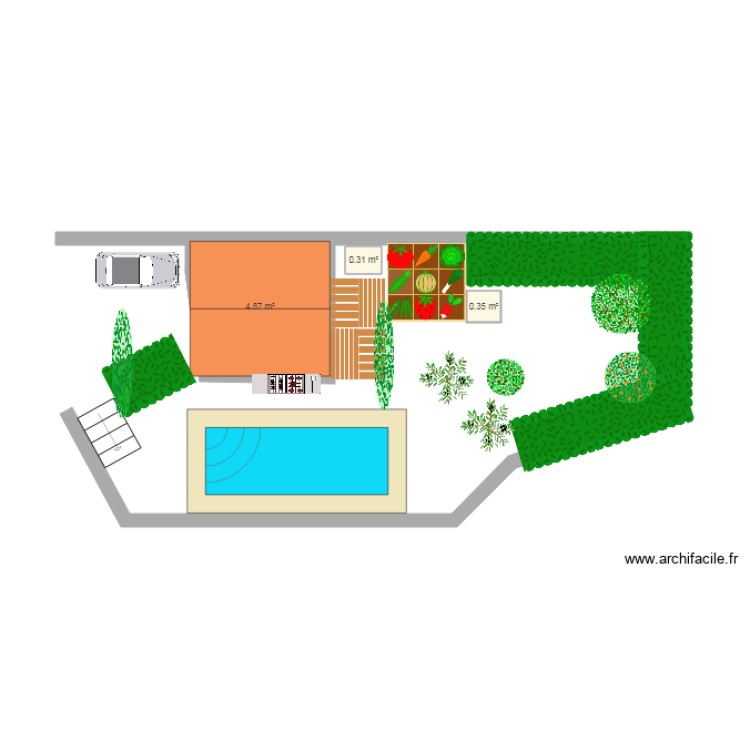 la bastide 4 - Plan dessiné par J...