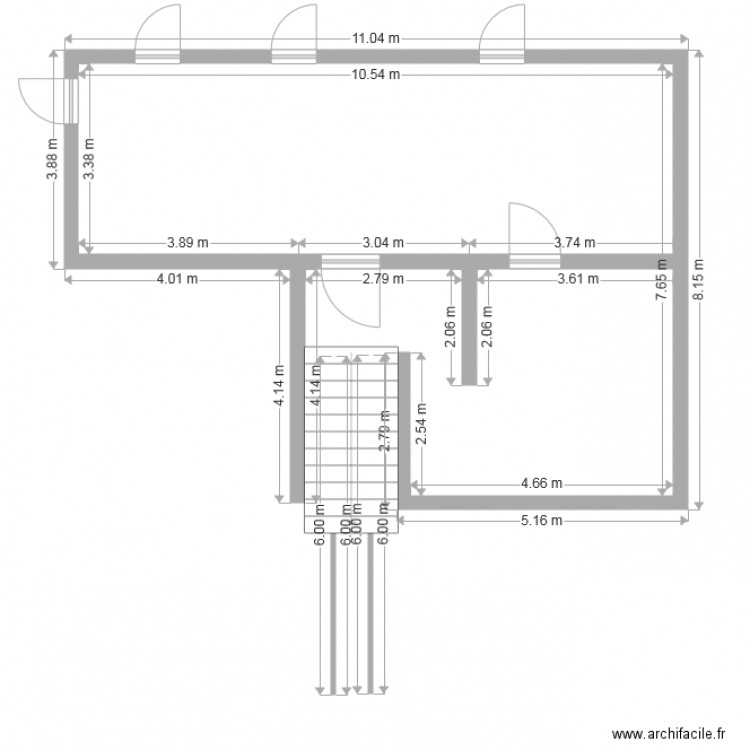 Projet Rampe accès de face - Plan dessiné par Ricou1234
