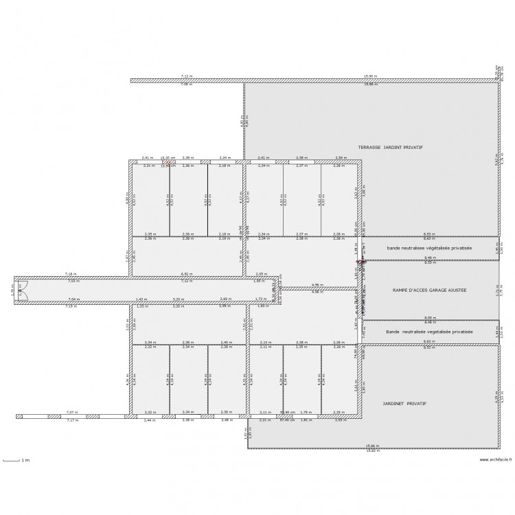 Ajustement de la rampe d'accès - Plan dessiné par passy2