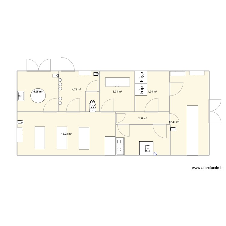 Plan fromagerie - Plan 8 pièces 57 m2 dessiné par Gaumar18