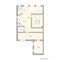 Studio 25m2 2 - Plan 5 pièces 24 m2 dessiné par leblanc2002