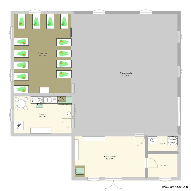 Crèche - Plan dessiné par LAUBRU