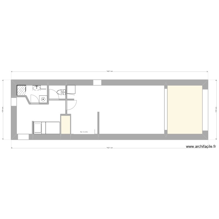 plan appart cap - Plan dessiné par bib_ou