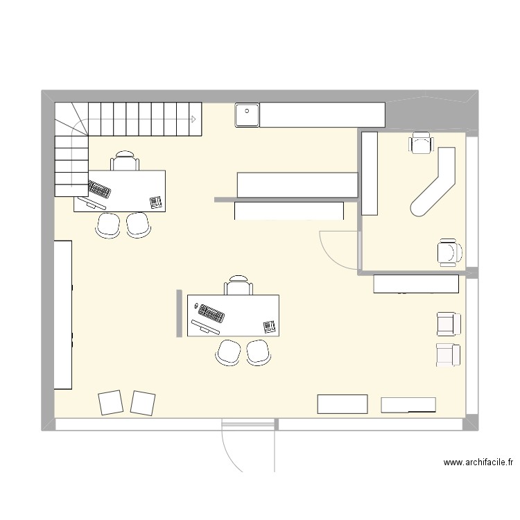 magasin - Plan 2 pièces 29 m2 dessiné par Alison13