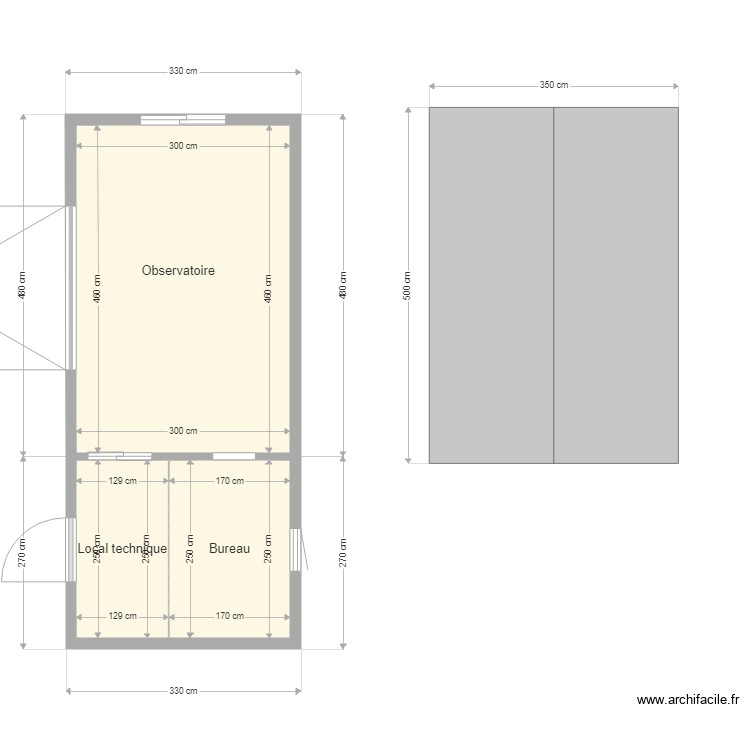 Observatoire - Plan dessiné par saxalto37