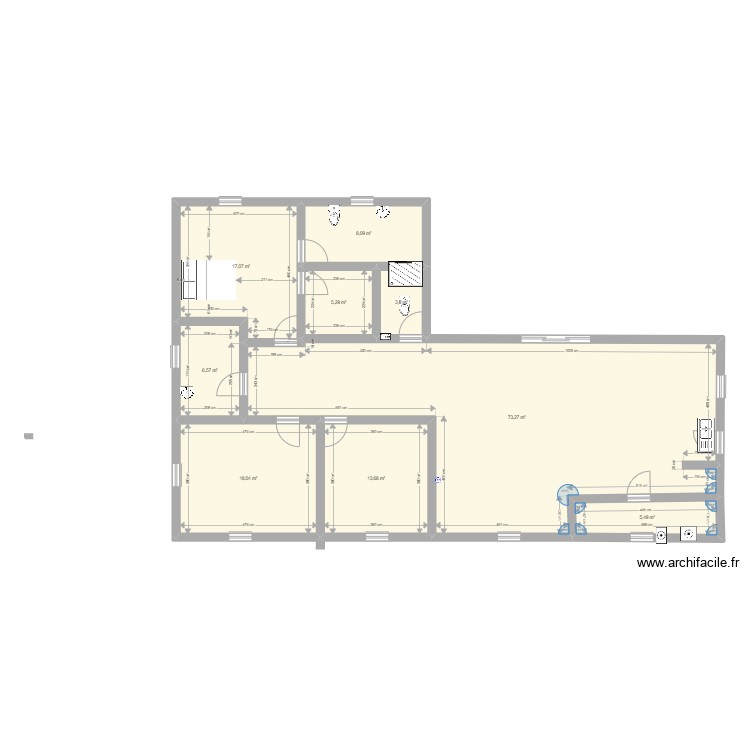 maison T4 - Plan dessiné par toupa01