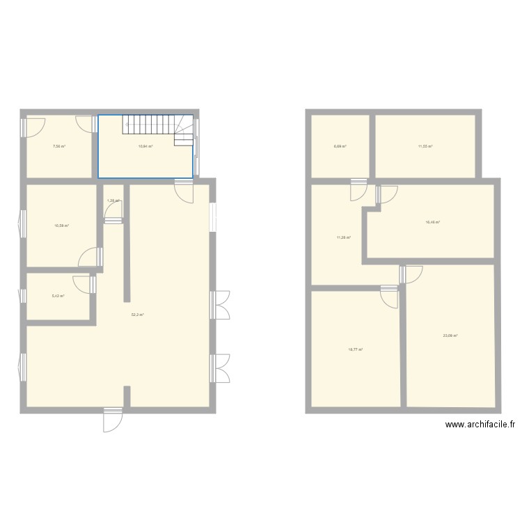 riom - Plan 12 pièces 176 m2 dessiné par romine11