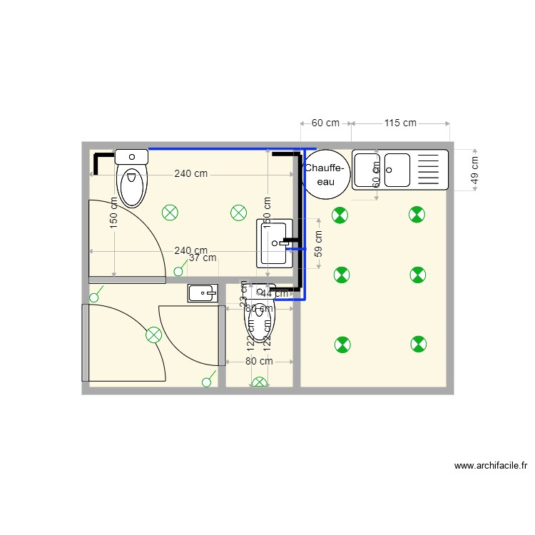 Plan – rehabilitation sanitaire PMR – Par LBO PLOMBERIE 81 ️ | ArchiFacile