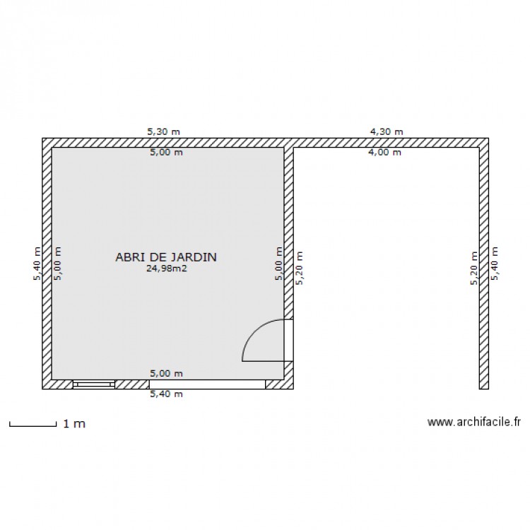 ABRI DE JARDIN 3 - Plan dessiné par dadounette22