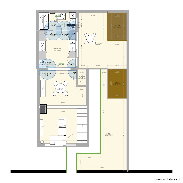 plan au sol - Plan dessiné par Audrey Vanhoorne