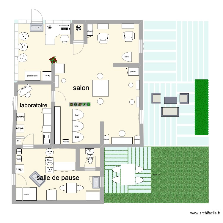 plan du salon - Plan dessiné par GWENDOLINE huet