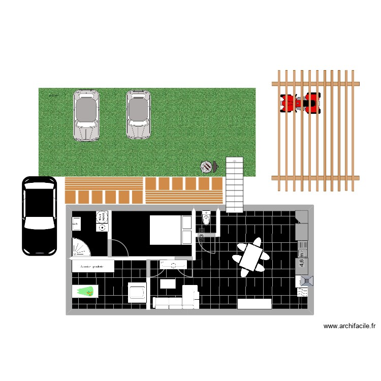 plan famechon logement - Plan 2 pièces 49 m2 dessiné par venda