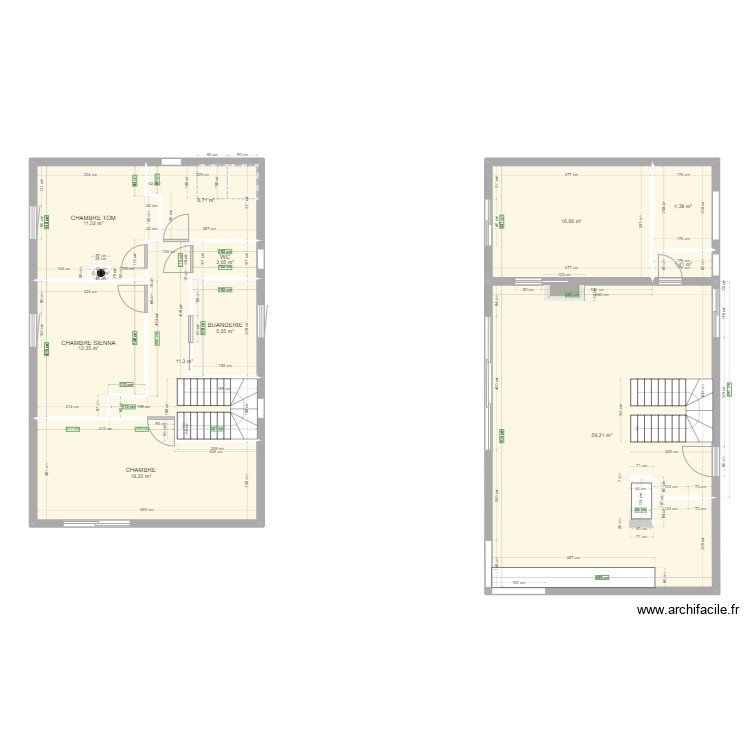 PLAN POUR PLANCHER - Plan 12 pièces 149 m2 dessiné par NICOGA