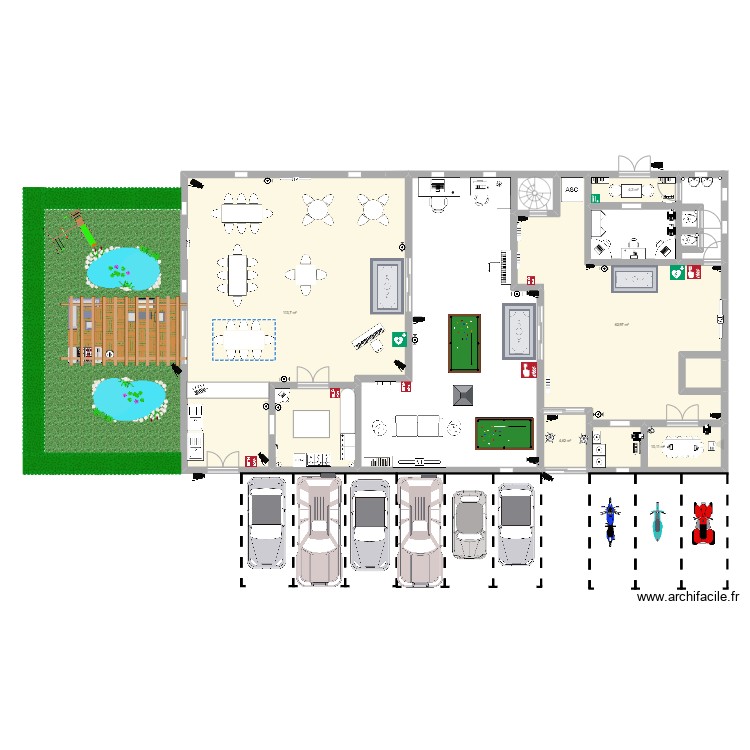 Structure du rez-de-chaussée de l'hôtel pour le TFE - Plan dessiné par Timo29