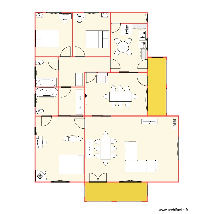 RENE HOUSE - Plan dessiné par Rene Tshilala