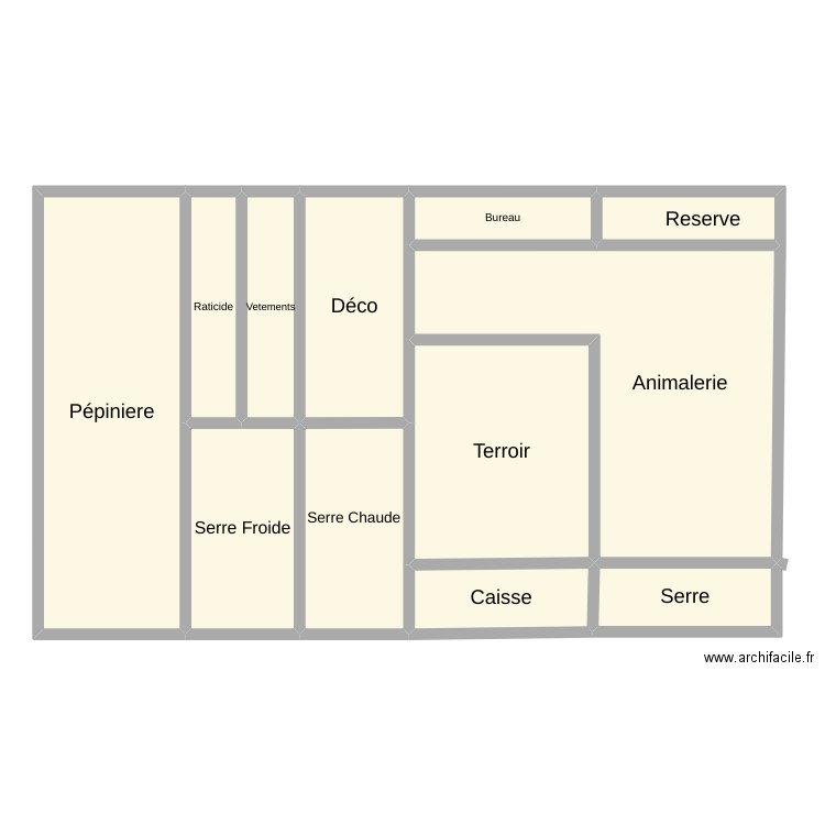 Magasin Gamm Vert - Plan 12 pièces 194 m2 dessiné par Emmy...
