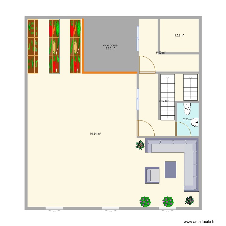 terasse - Plan dessiné par marouanilias