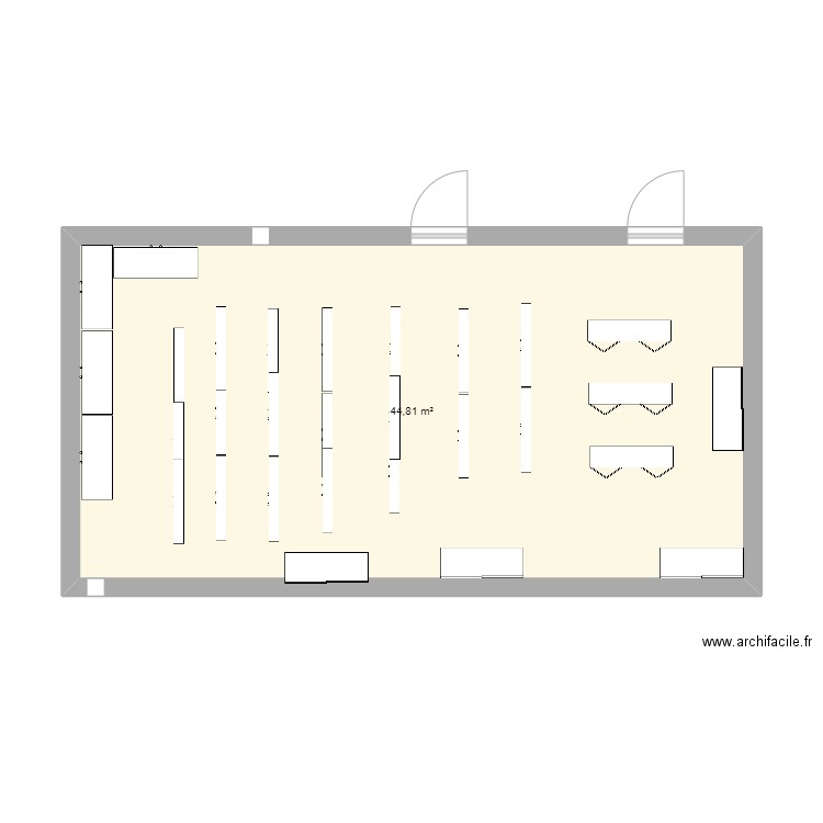 Carrefour - Plan 1 pièce 45 m2 dessiné par SOSO7777zdzqdq