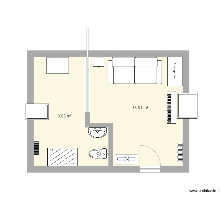 chambre - Plan dessiné par jess77