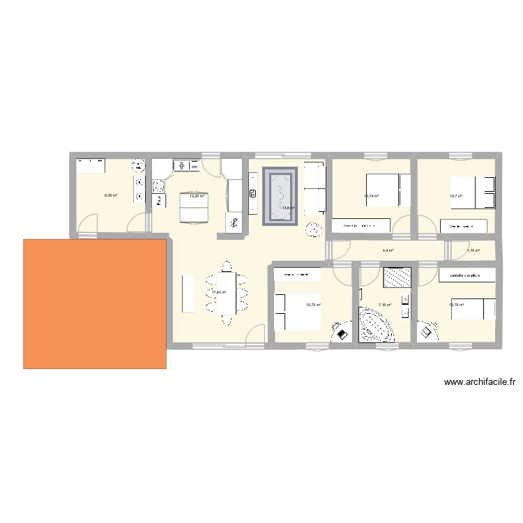 Maison ideal - Plan dessiné par Alex97411