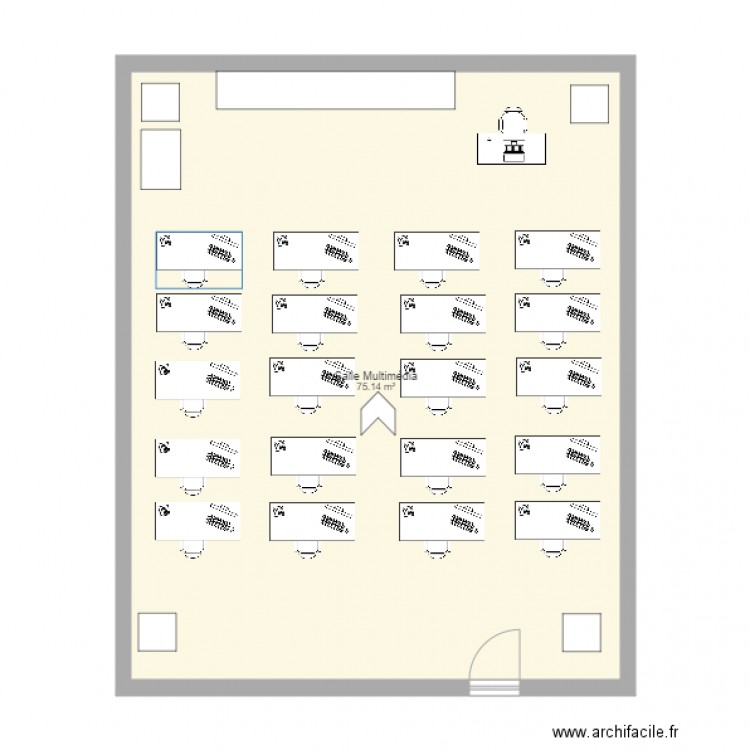 Plan – plan de masse salle multimedia – Par diring ️ | ArchiFacile