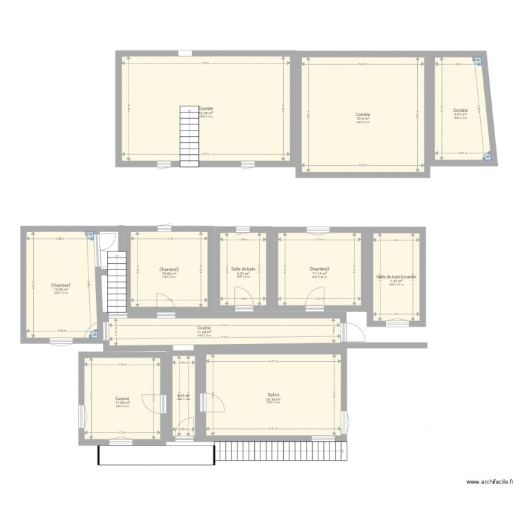 Comble - Plan dessiné par Karine millerand