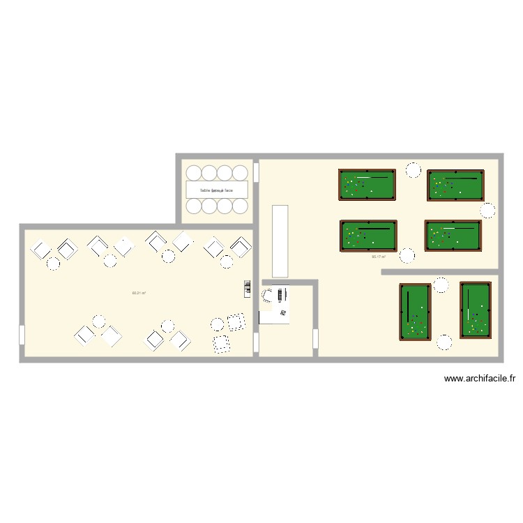 billard - Plan dessiné par liliilea